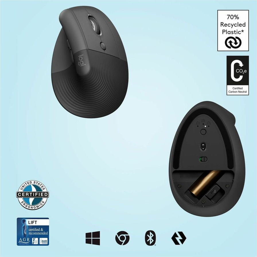 Logitech Lift Vertical Ergonomic Mouse — The Ergo Shoppe