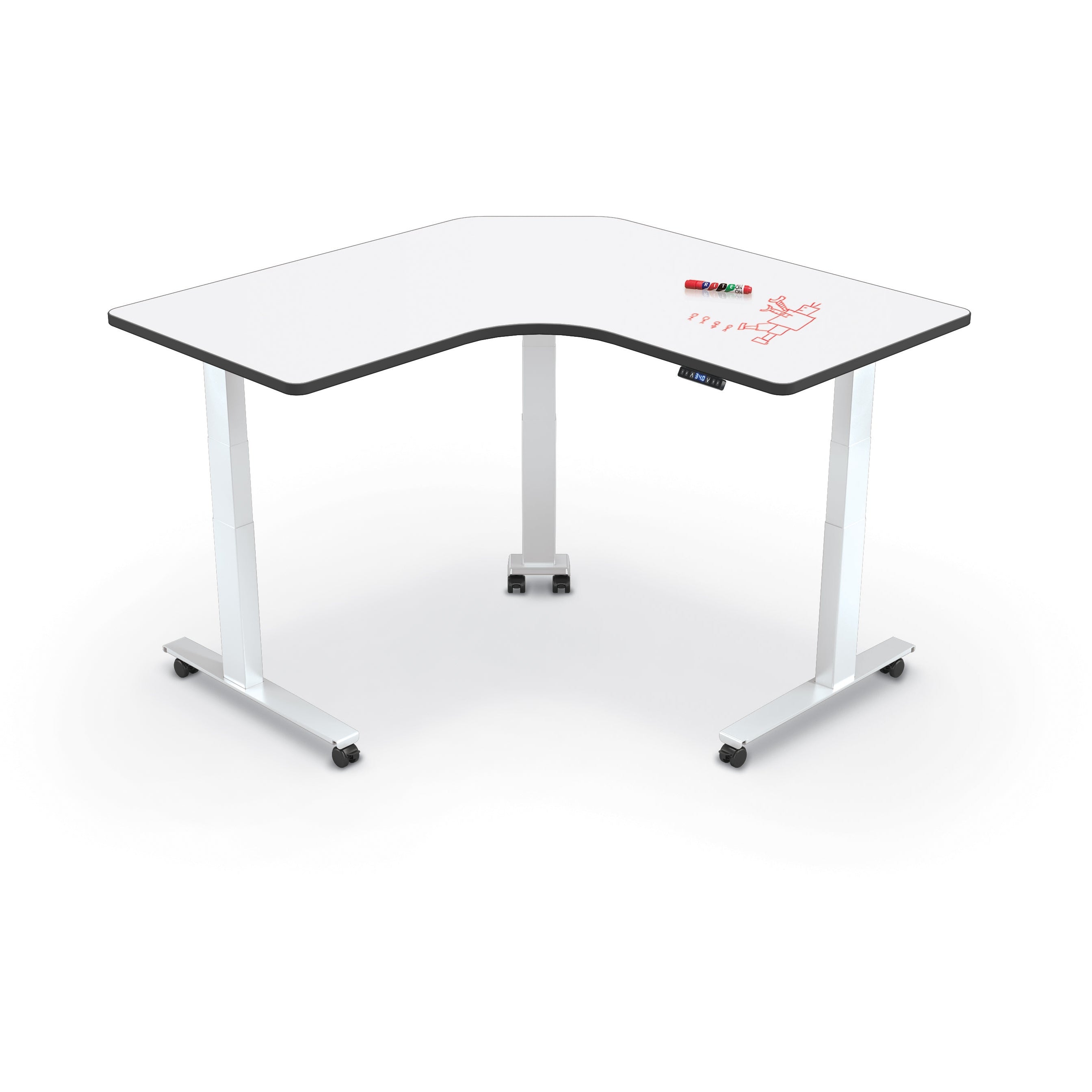 MooreCo Elate Electric Height Adjustable Desk (3-LEG Corner) — The Ergo Shoppe